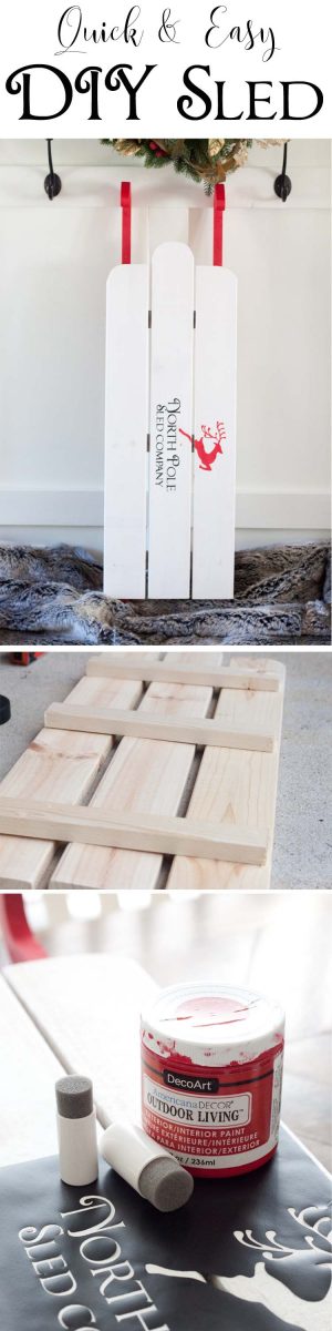 Quick & Easy DIY Sled for Christmas - Southern Revivals
